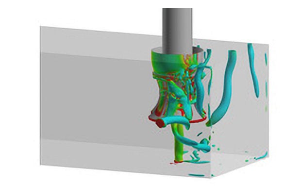 Vortex flow analysis of pump suction tank | Analysis technology | EBARA ...
